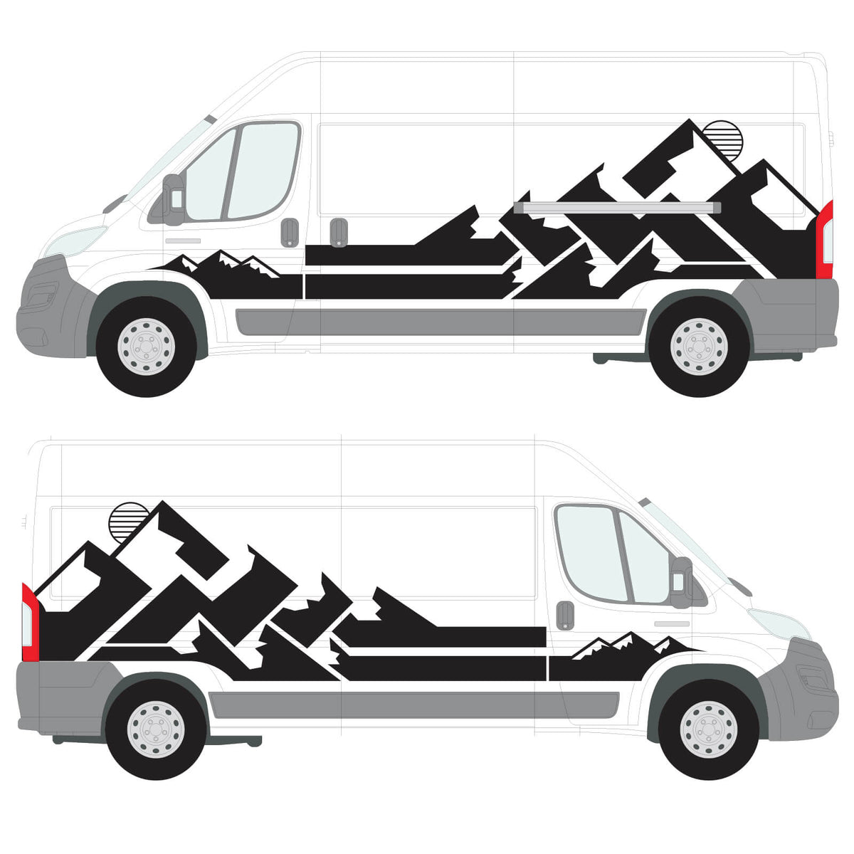 Mountains 6 Camper Van & Motorhome Mountain Decal Graphic – Leisure ...