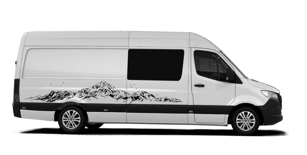 Mountains One - Mountain Design Camper Van Side Decal Sticker Graphics ...